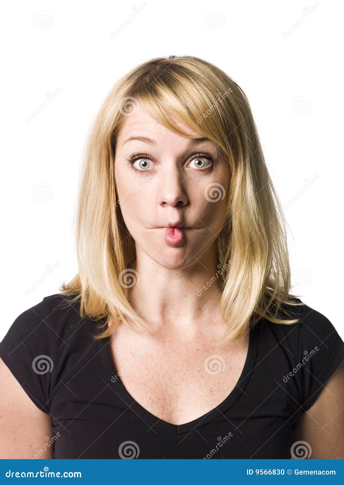 Woman making a funny face stock photo. Image of human - 9566830