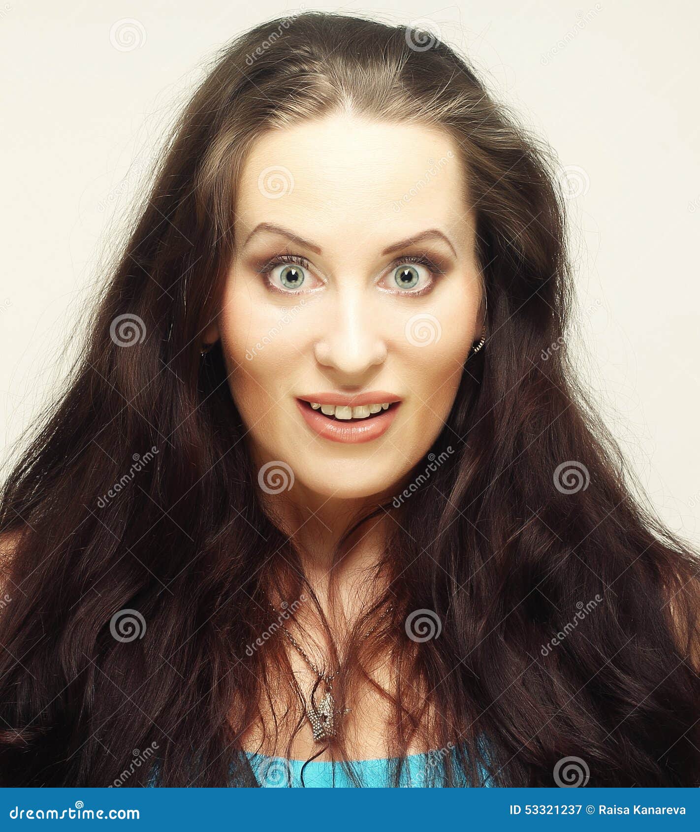 Woman making a funny face stock image. Image of caucasian - 53321237