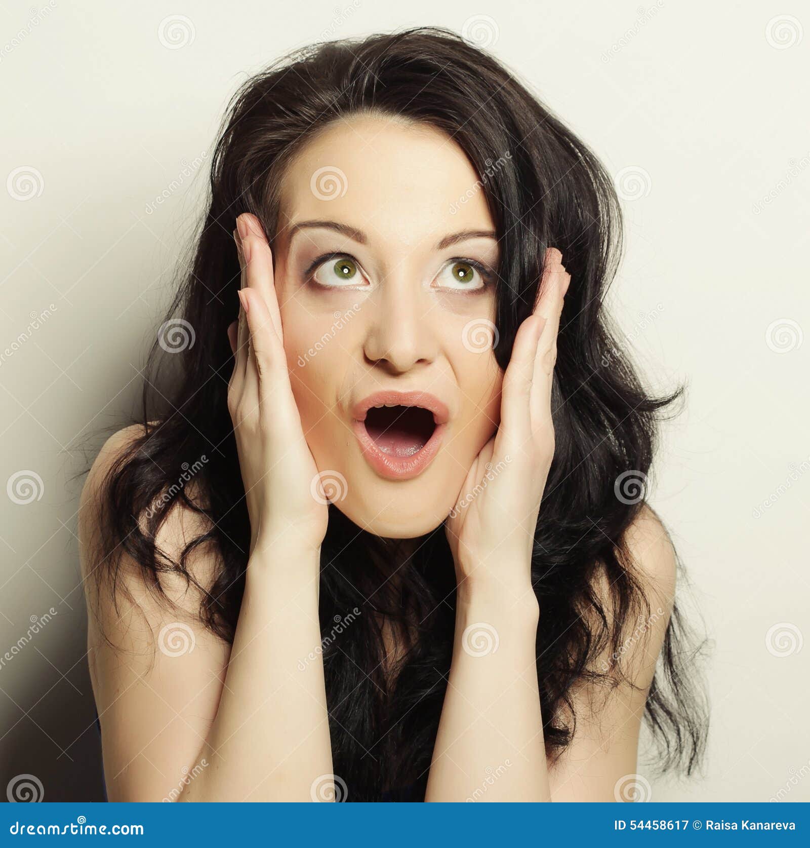 Woman making a funny face stock image. Image of student - 54458617