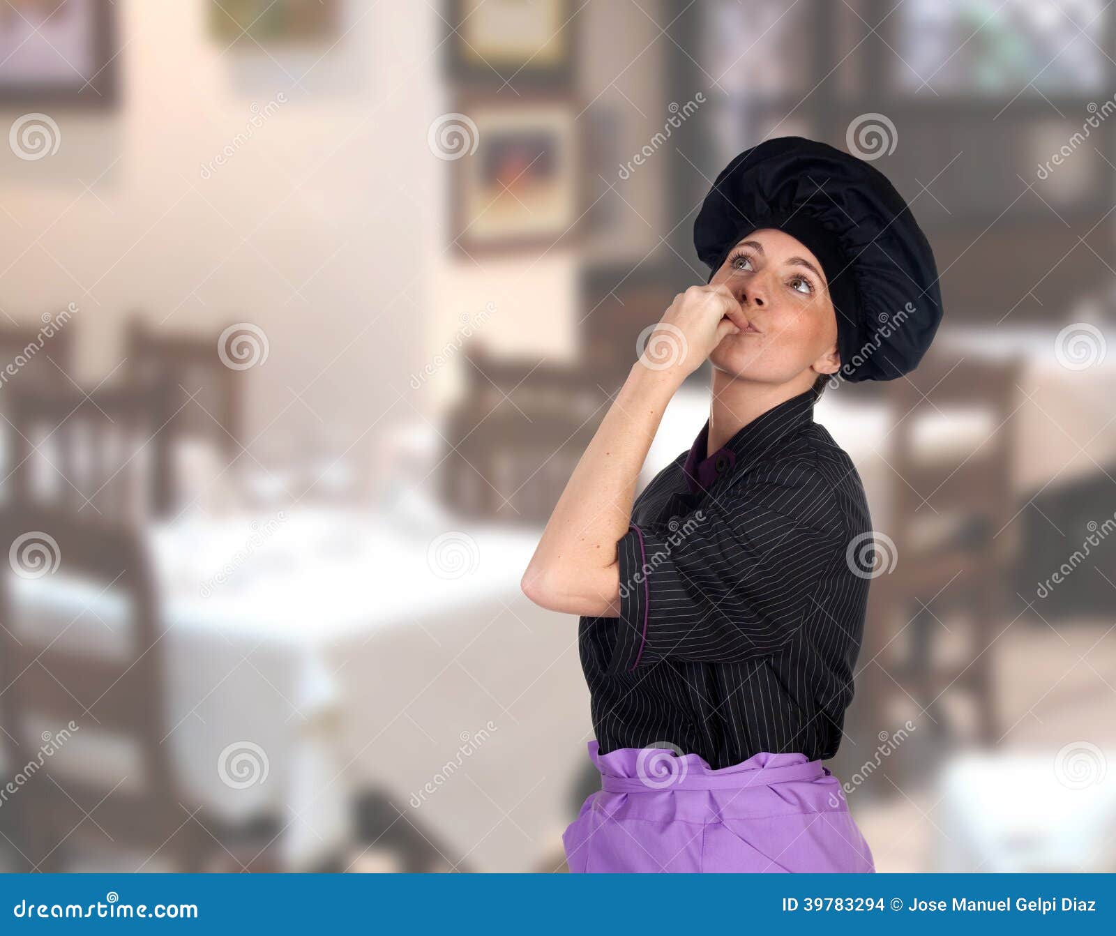 Woman Making the Gesture Cook Delicious Stock Photo - Image of apron ...