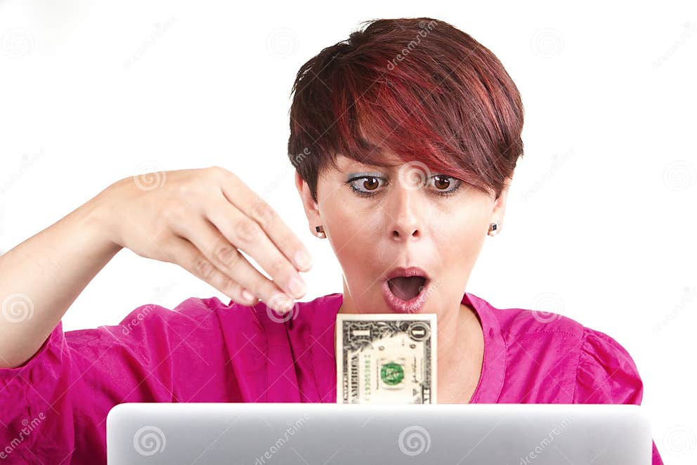 Woman making money stock photo. Image of business, human - 31991832