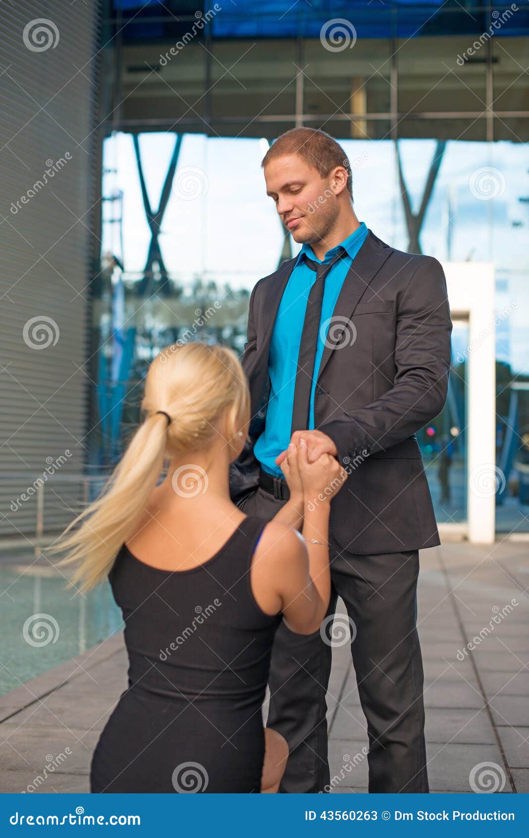 Woman Making Proposal To Man. Stock Image - Image of kneel, husband ...