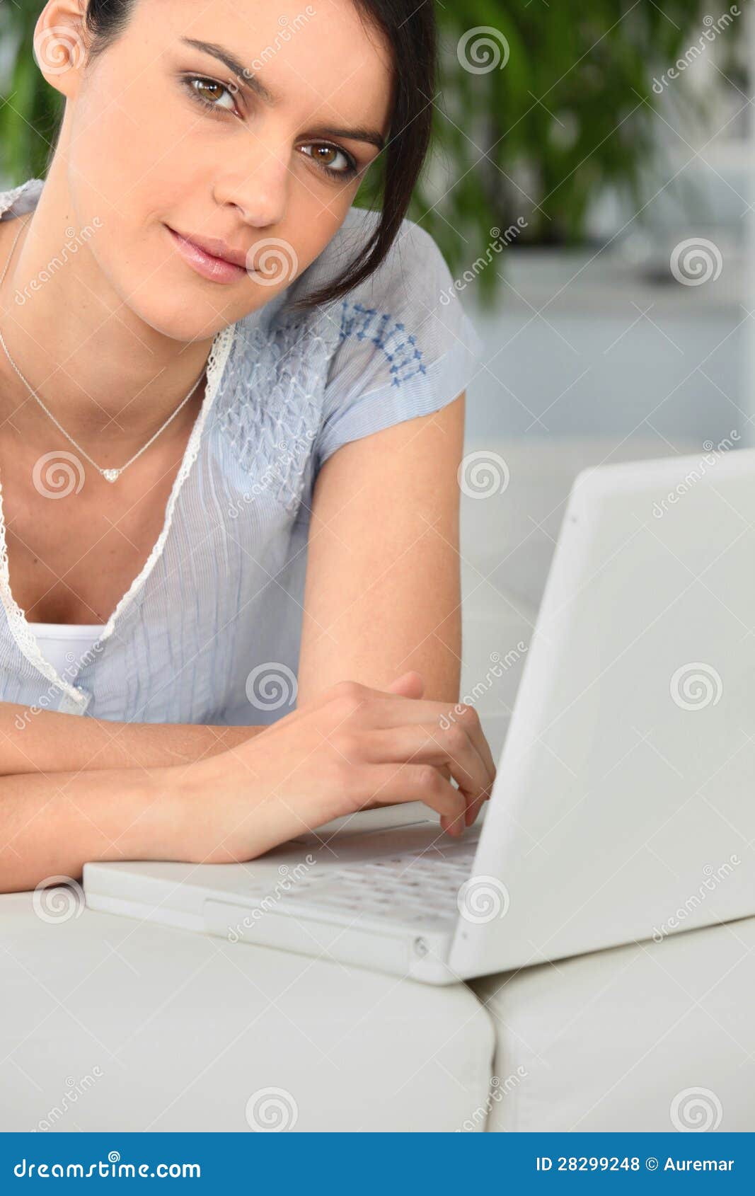 Woman making purchases stock photo. Image of mobile, laptop - 28299248