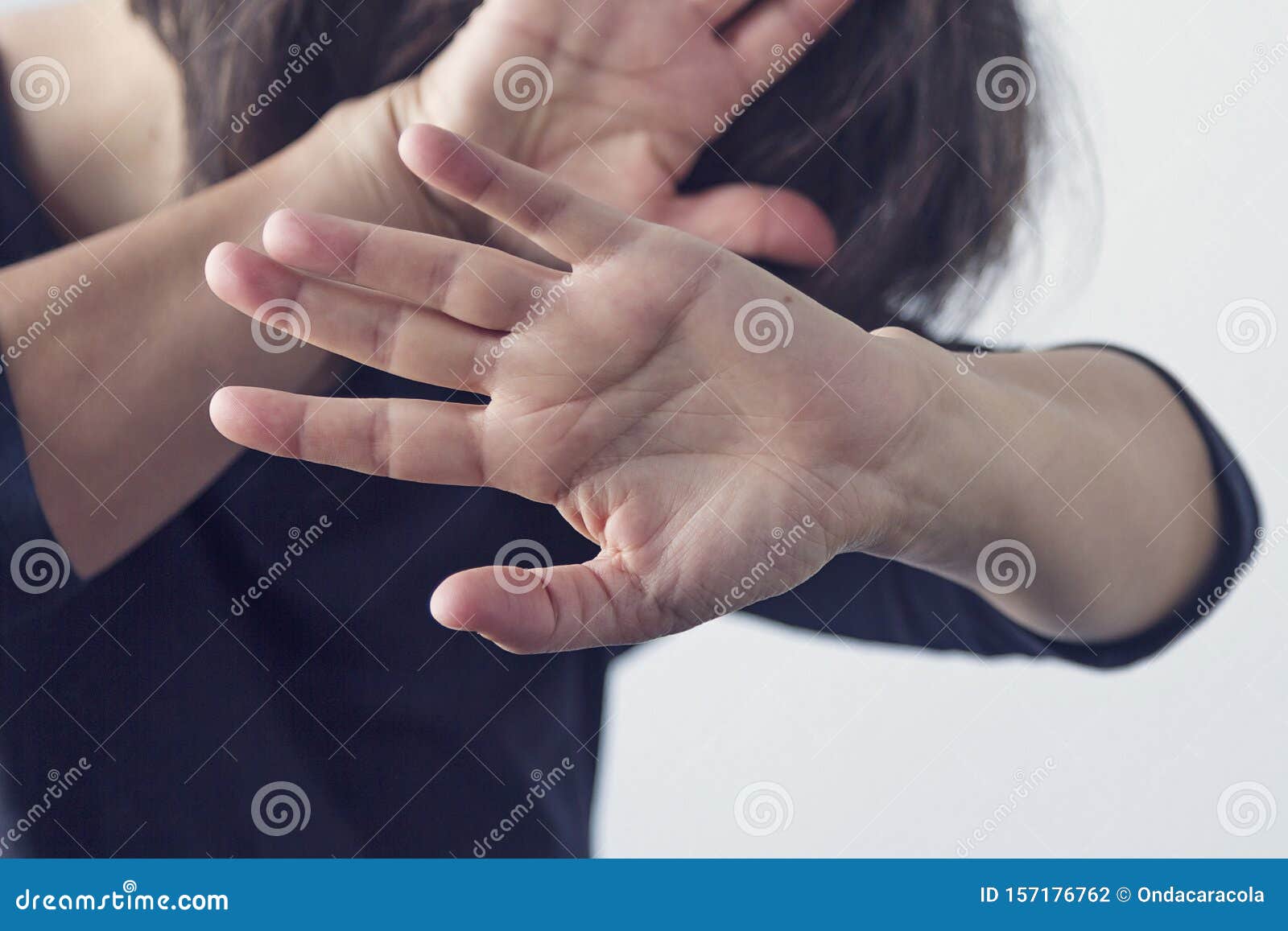 Self defense gesture stock photo. Image of aggression - 157176762