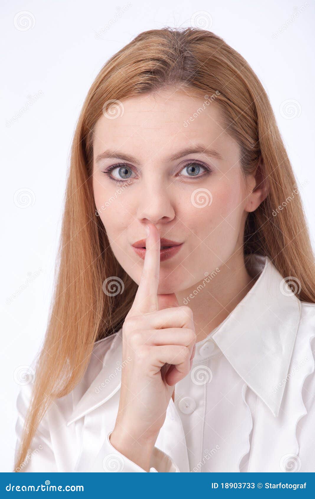 Woman making silence sign stock image. Image of secret - 18903733