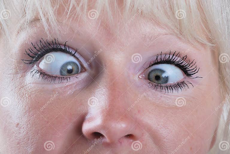 Woman making squint stock photo. Image of facial, squint - 17804336