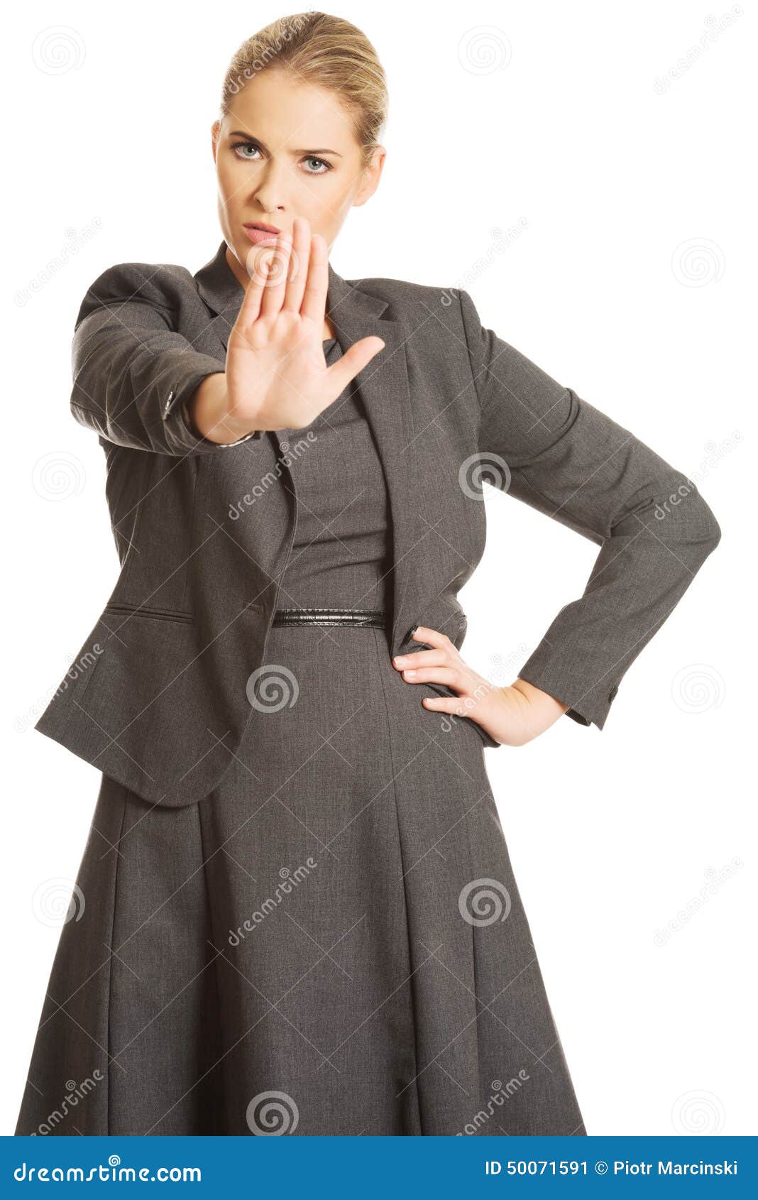 Woman Making a Stop Sign with Her Hand Stock Image - Image of hand ...
