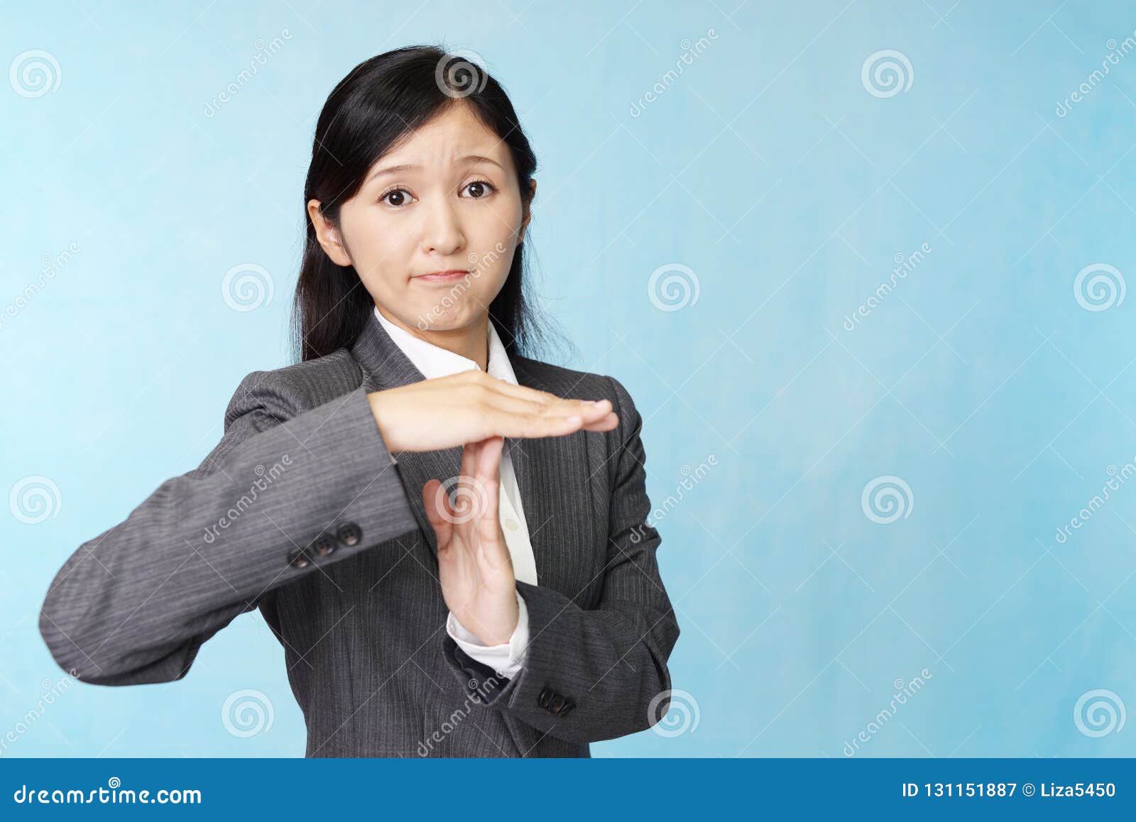 TimeOut Sign And Simbol From Asian Human Hand With Isolate White ...