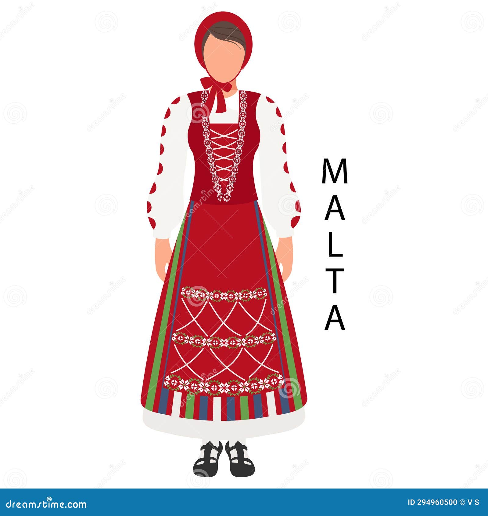 Maltese People Icon Map Detailed Vector Silhouette Mixed Crowd Of Men