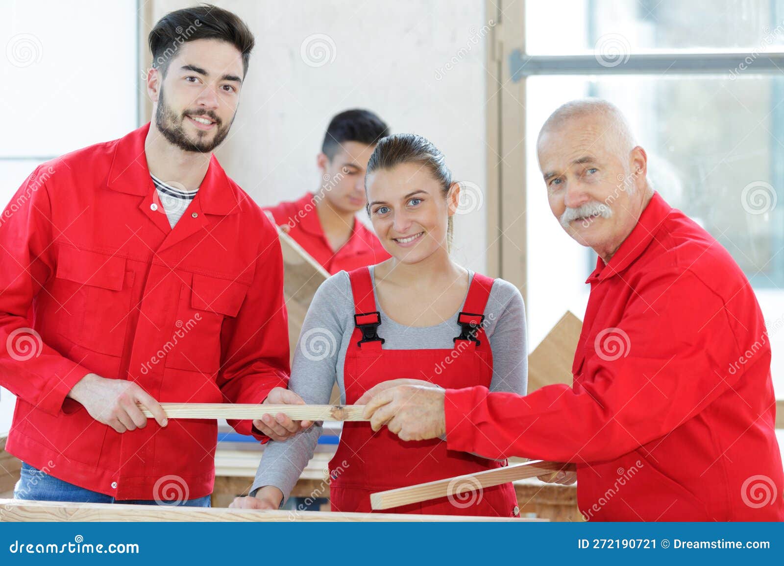 Apprentice Being Shown How To Insert Caulk Catridge Royalty-Free Stock ...