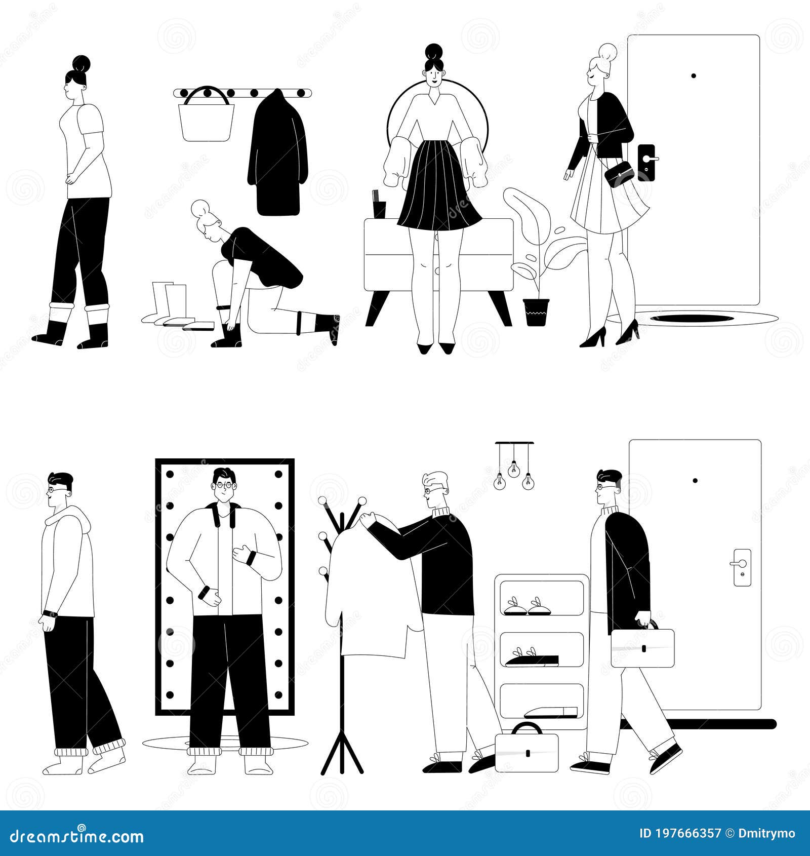 Getting Dressed Icon On White Background. Simple Element Illustration ...