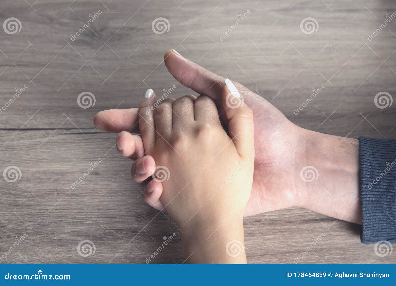 Woman and Man Hands on Table Stock Image - Image of love, lover: 178464839