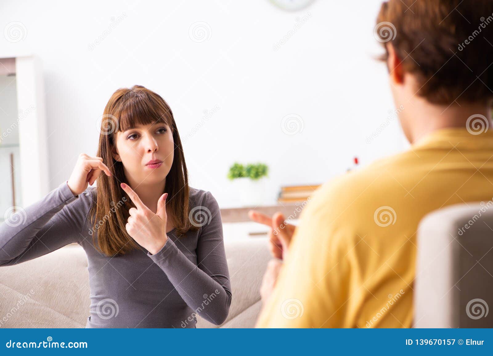 The Woman and Man Learning Sign Language Stock Image - Image of hearing ... The Woman and Man Learning Sign Language Stock Image - Image of hearing ...