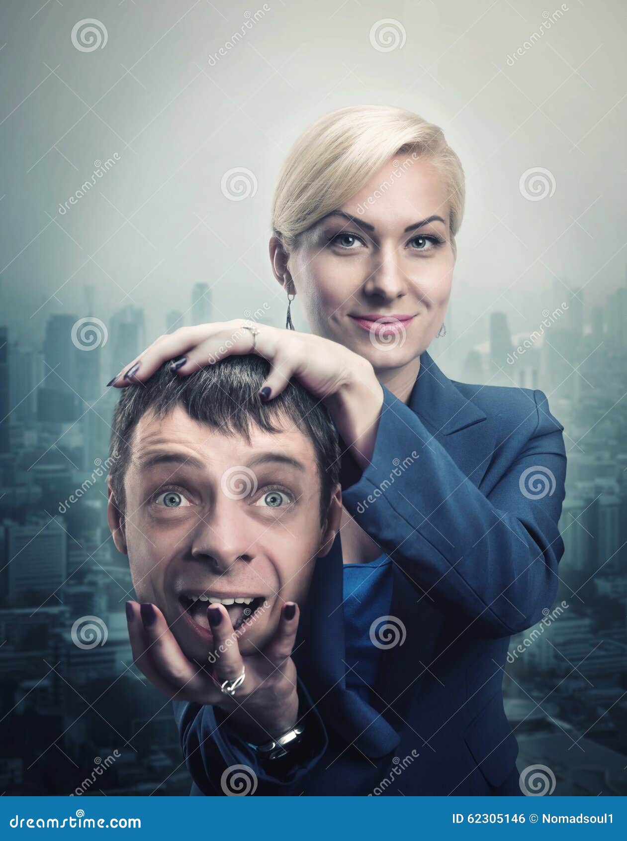 Woman with Man S Head in Her Hand Stock Photo - Image of coach ... Woman with Man S Head in Her Hand Stock Photo - Image of coach ...