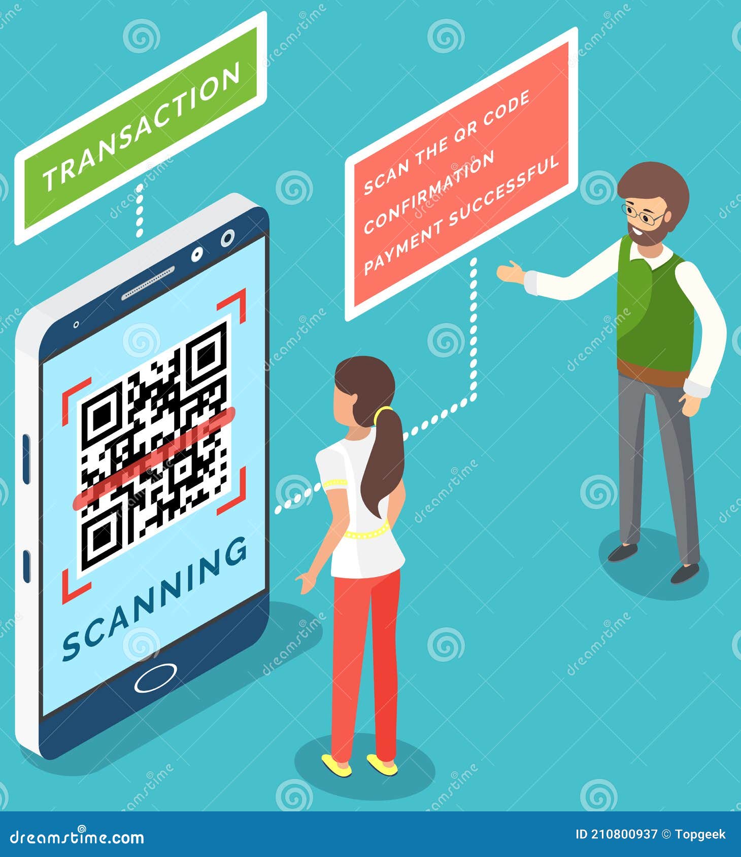 Qr Code Mobile Scanner Stock Illustrations – 1,472 Qr Code Mobile ...