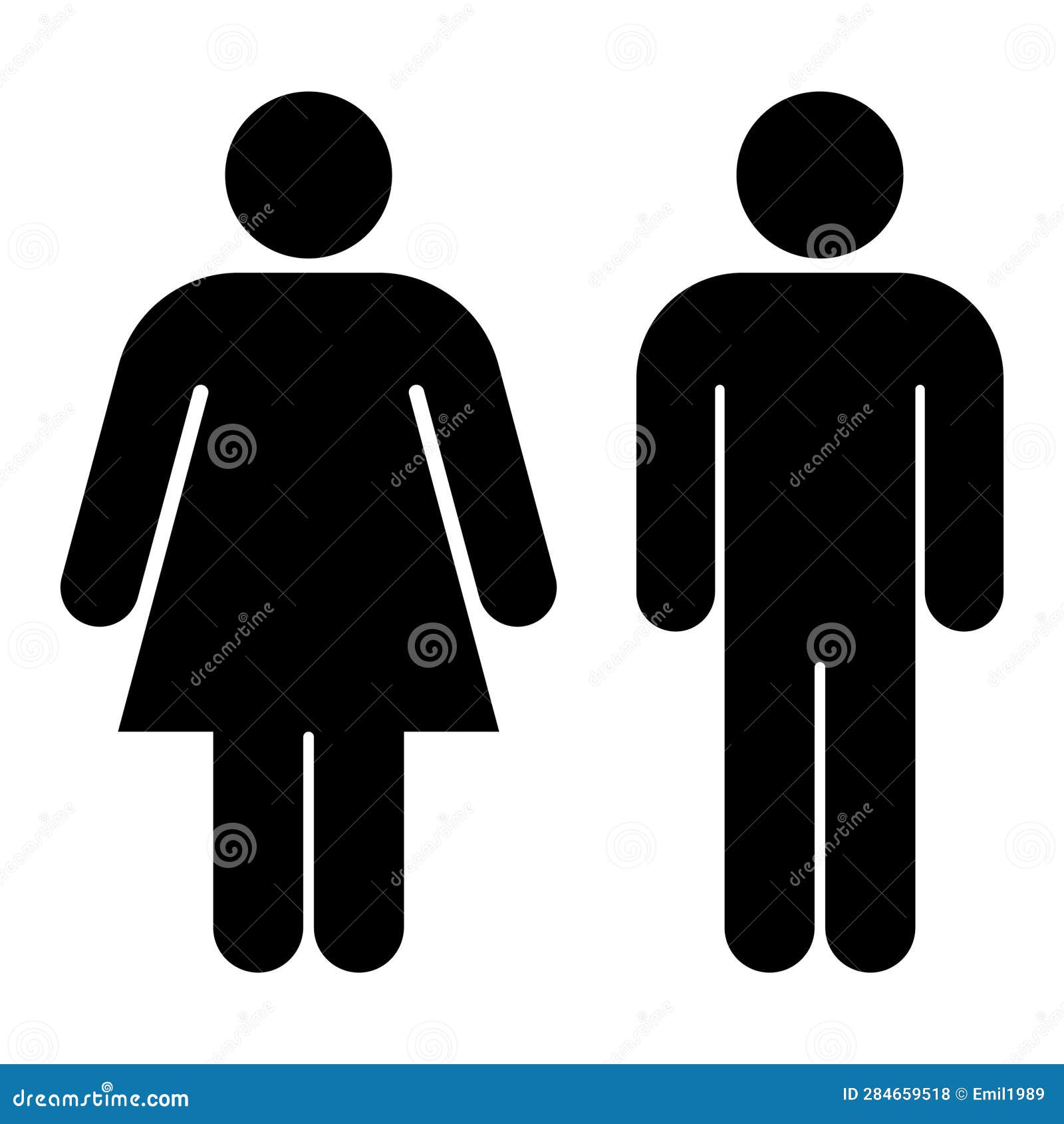 Woman And Man Silhouette Icon Stock Illustration Illustration Of