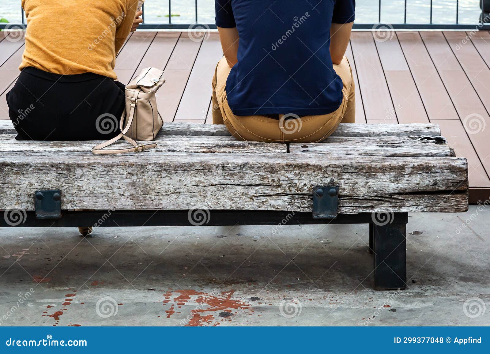 A Woman and a Man Sit and Talk Stock Photo - Image of park, break ...