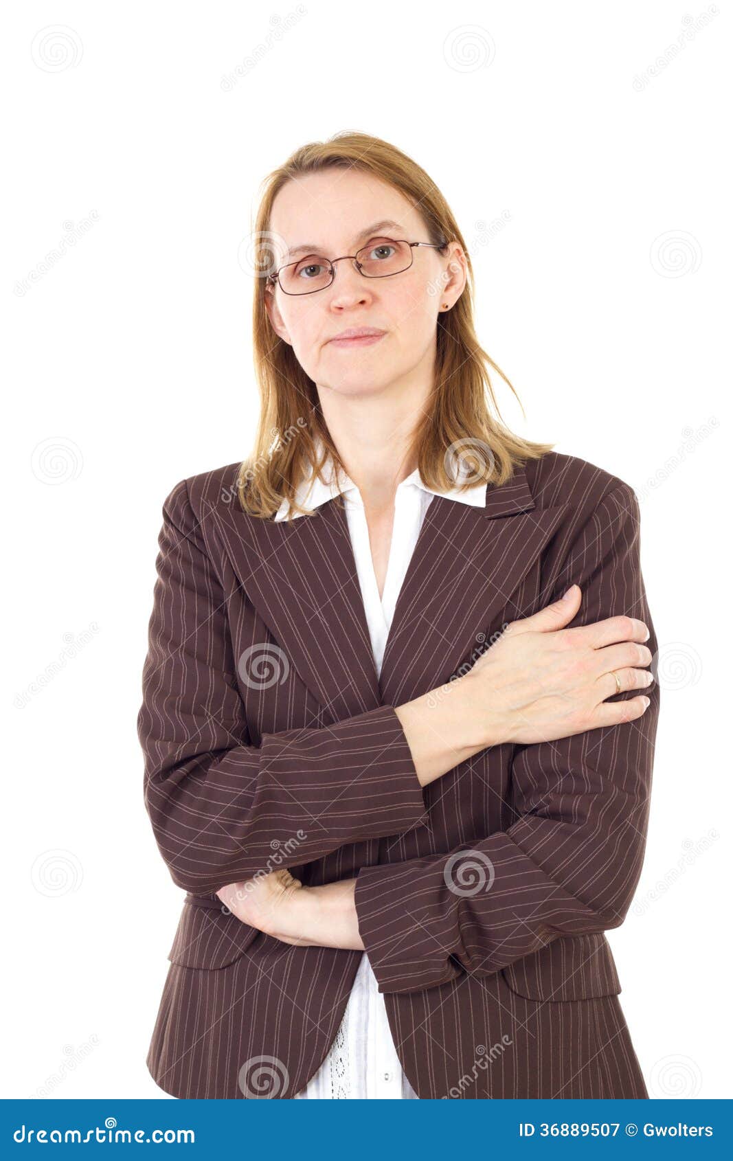 Woman in Management Thinking about Solution Stock Image - Image of ...