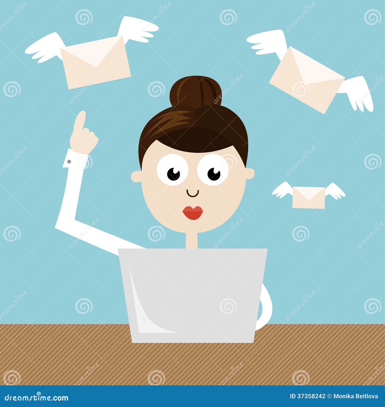 Woman Manager Speaking With Colleagues In Office Cartoon Vector ...