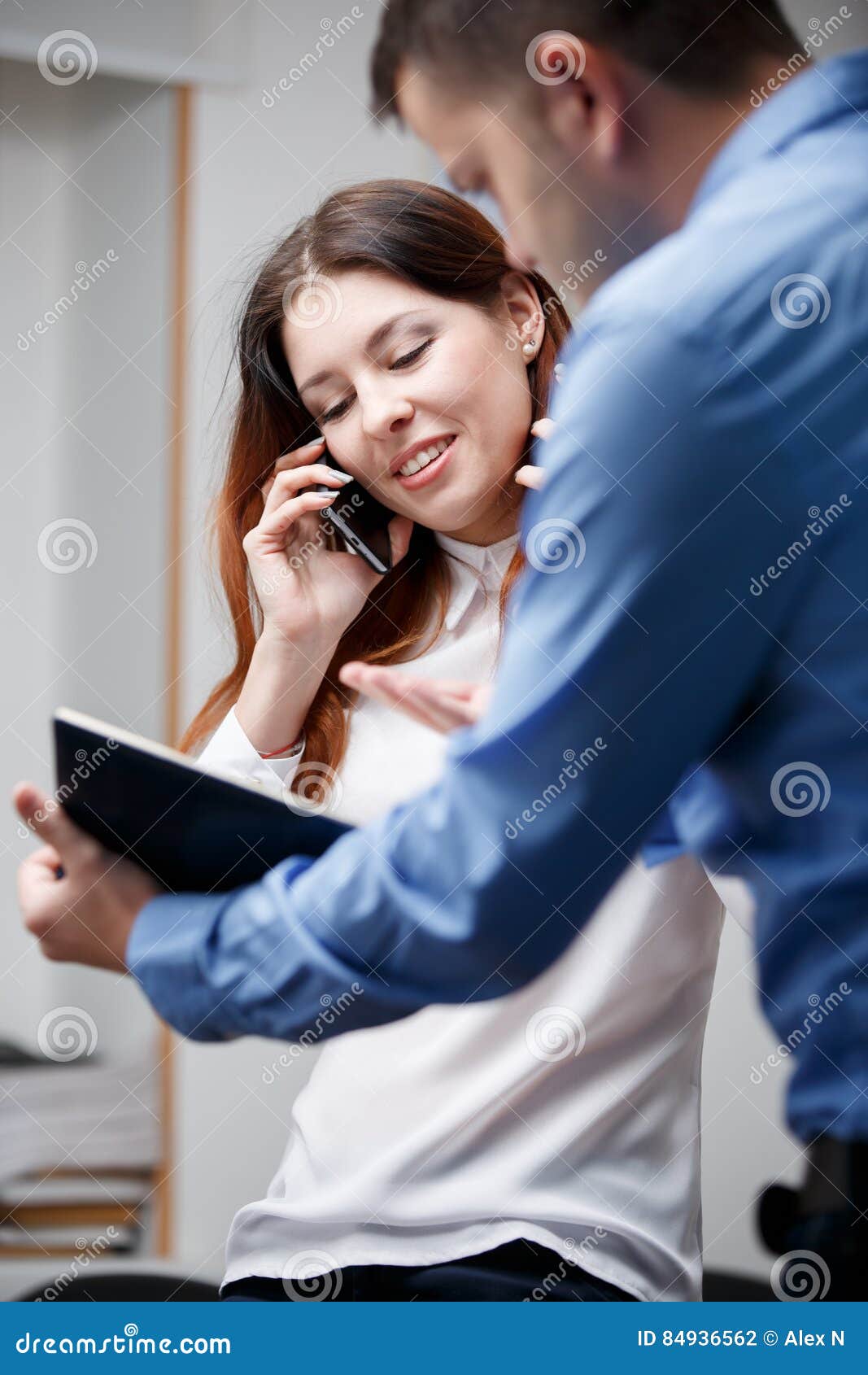 Woman Manager Talking on Phone Stock Photo - Image of place, ecommerce ...