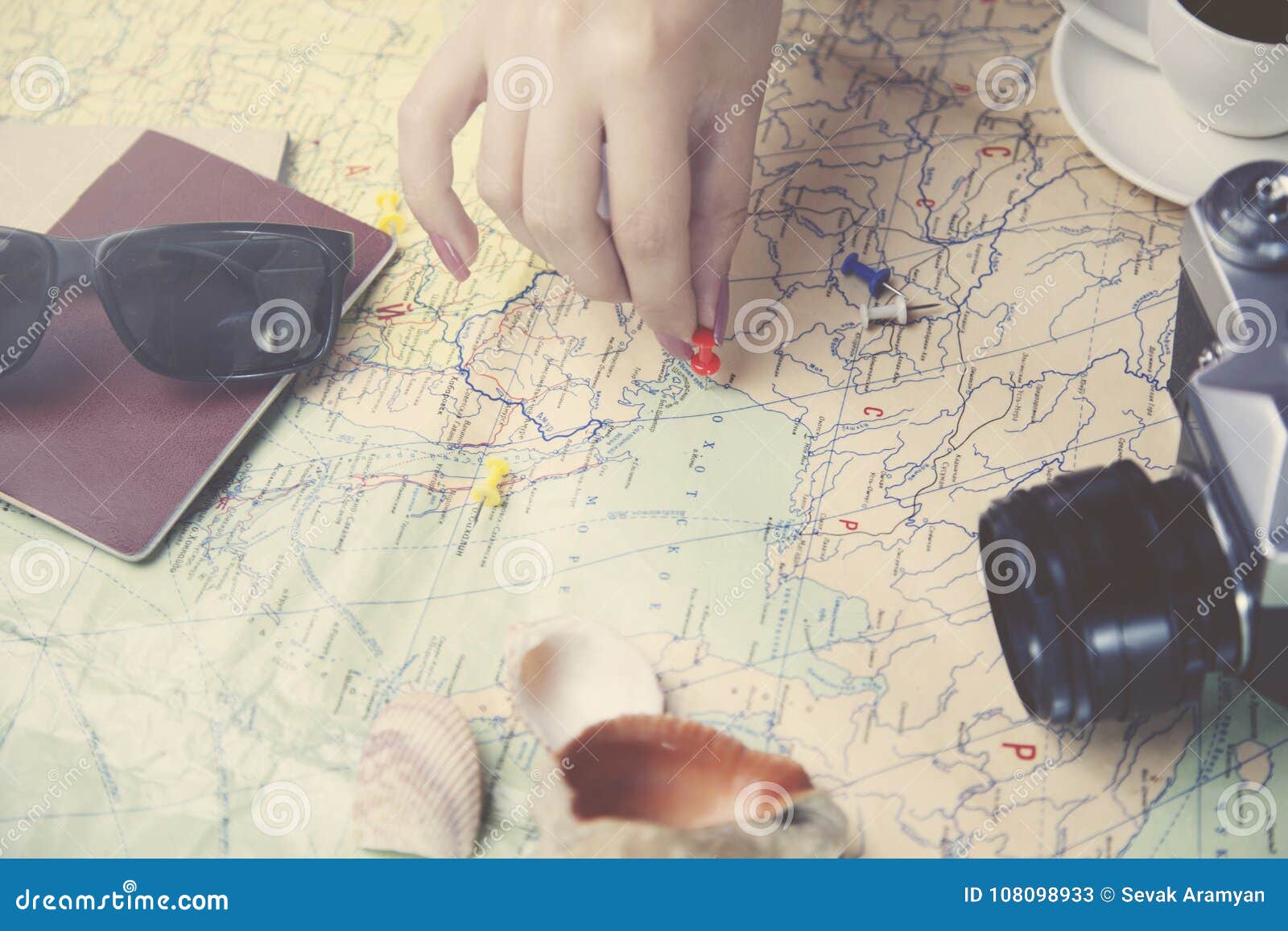 Woman and map stock image. Image of background, passport - 108098933