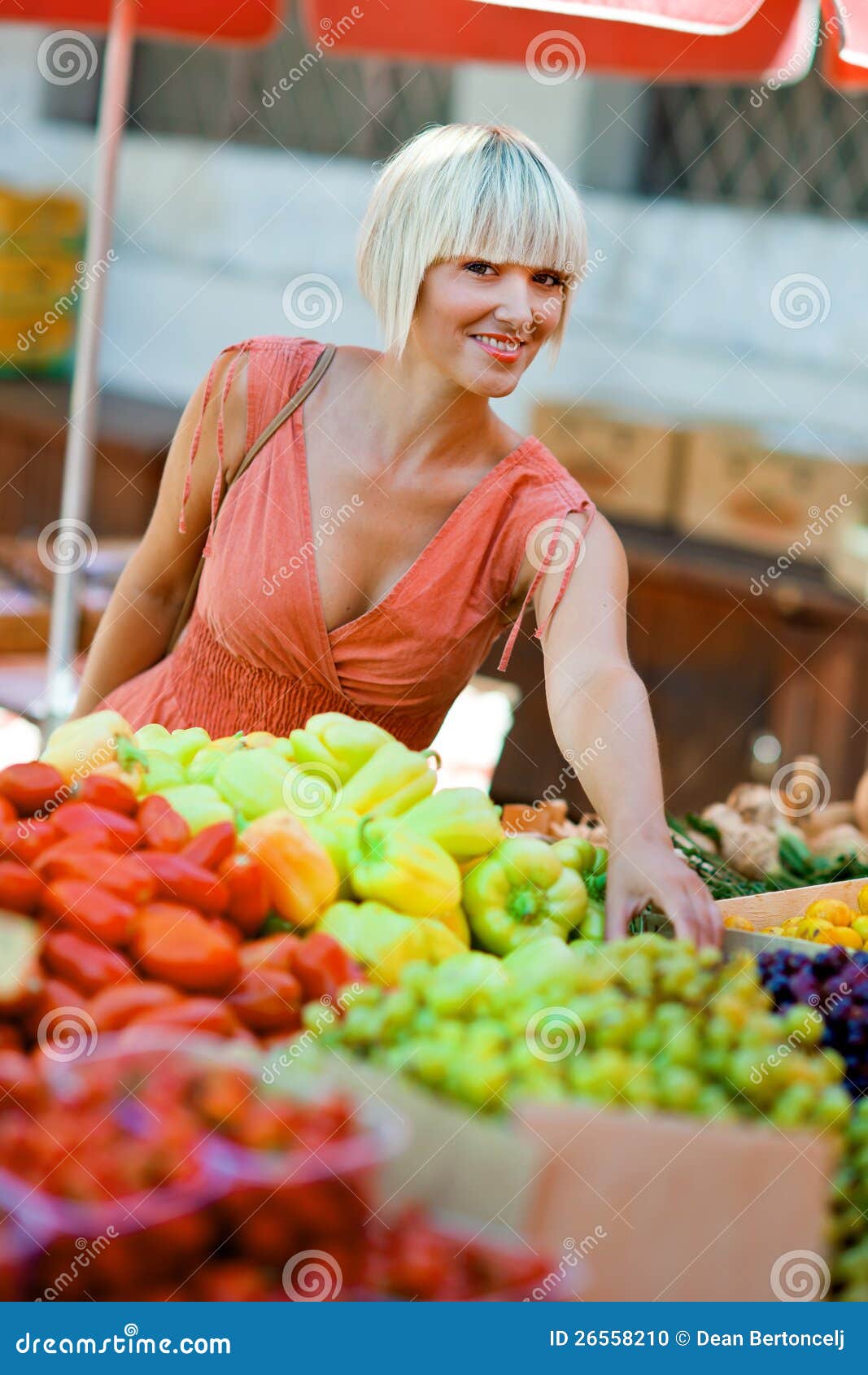 Woman on market place stock photo. Image of bazaar, city - 26558210