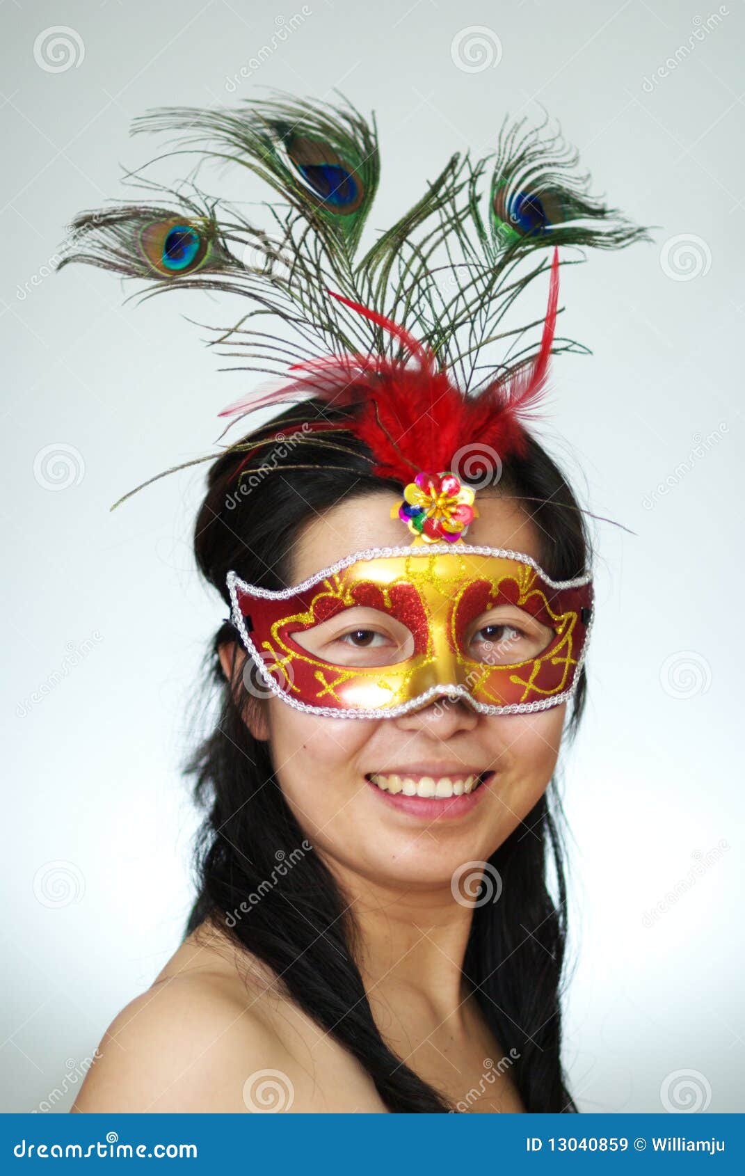 Woman in mask stock image. Image of chinese, woman, portrait - 13040859