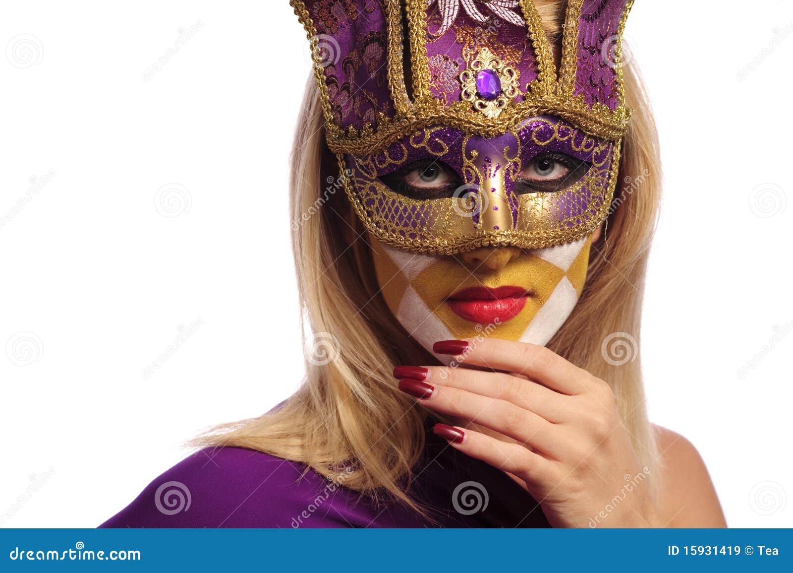 Woman in mask stock image. Image of masquerade, hide - 15931419