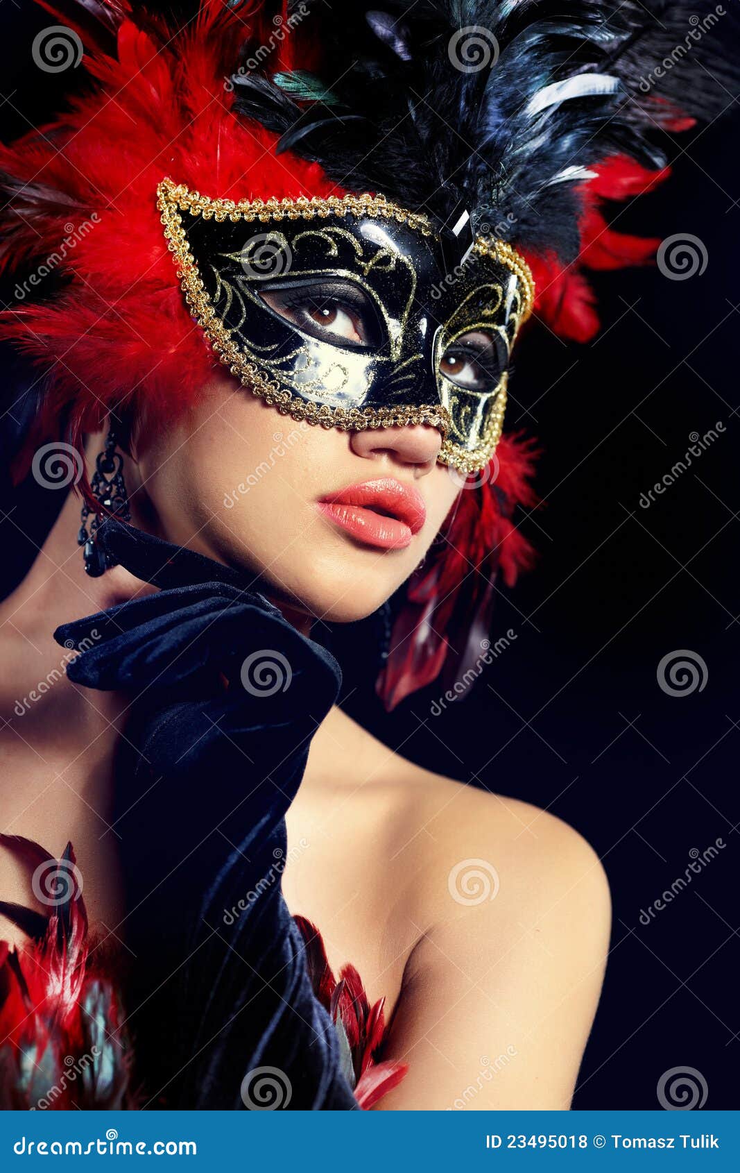 Woman with mask stock photo. Image of glamorous, beauty - 23495018