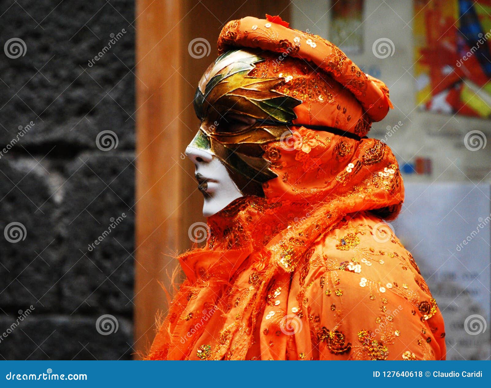 A woman in mask stock photo. Image of scenic, woman - 127640618