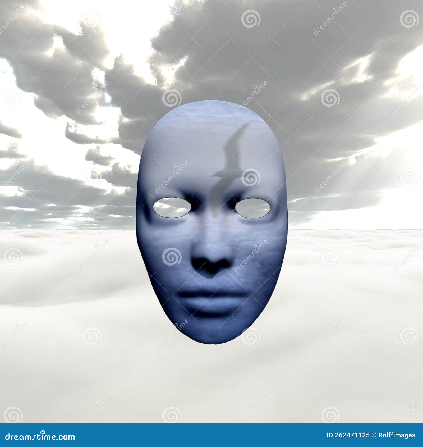 Woman In Mask Of Fox. Black And White Mystic Concept For Lenormand ...