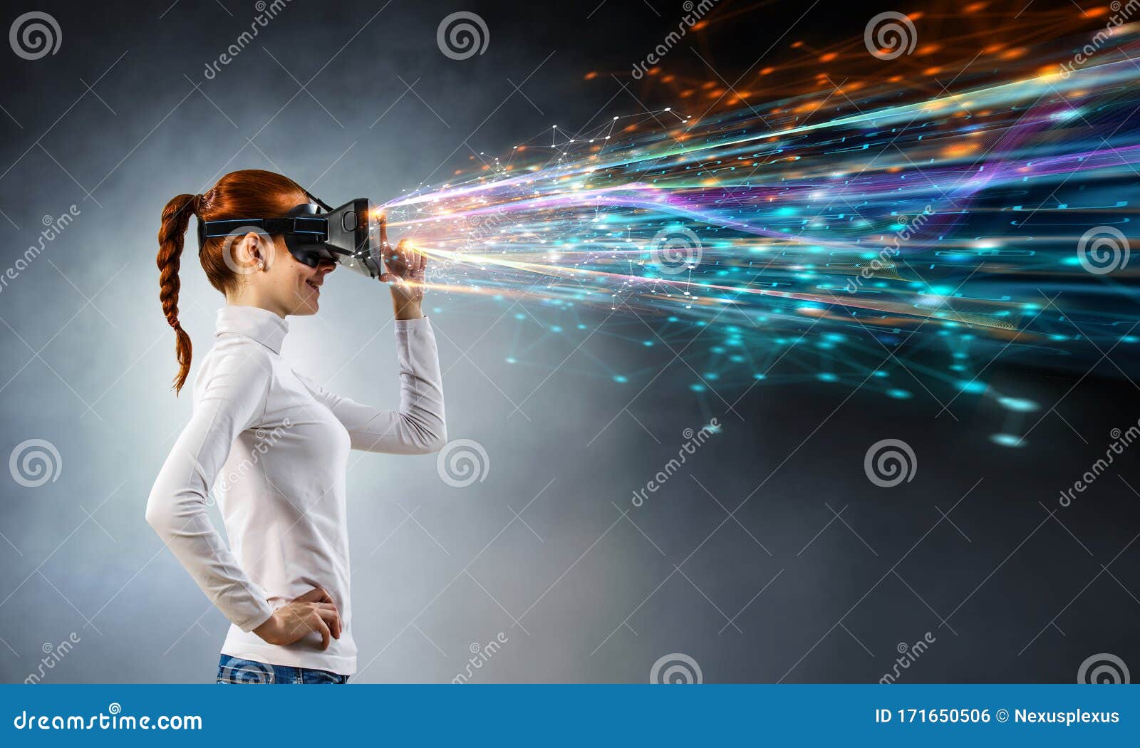 Future of Virtual Technology. Mixed Media Stock Photo - Image of gamer ...