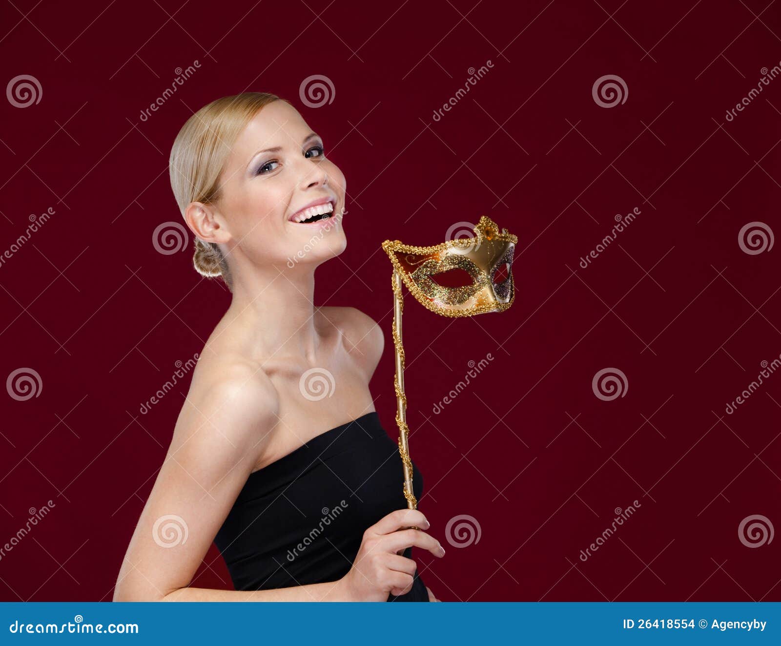 Woman with masquerade mask stock photo. Image of feast - 26418554