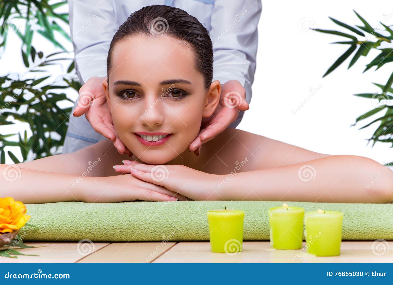 The Woman during Massage Session in Spa Salon Stock Photo - Image of ...