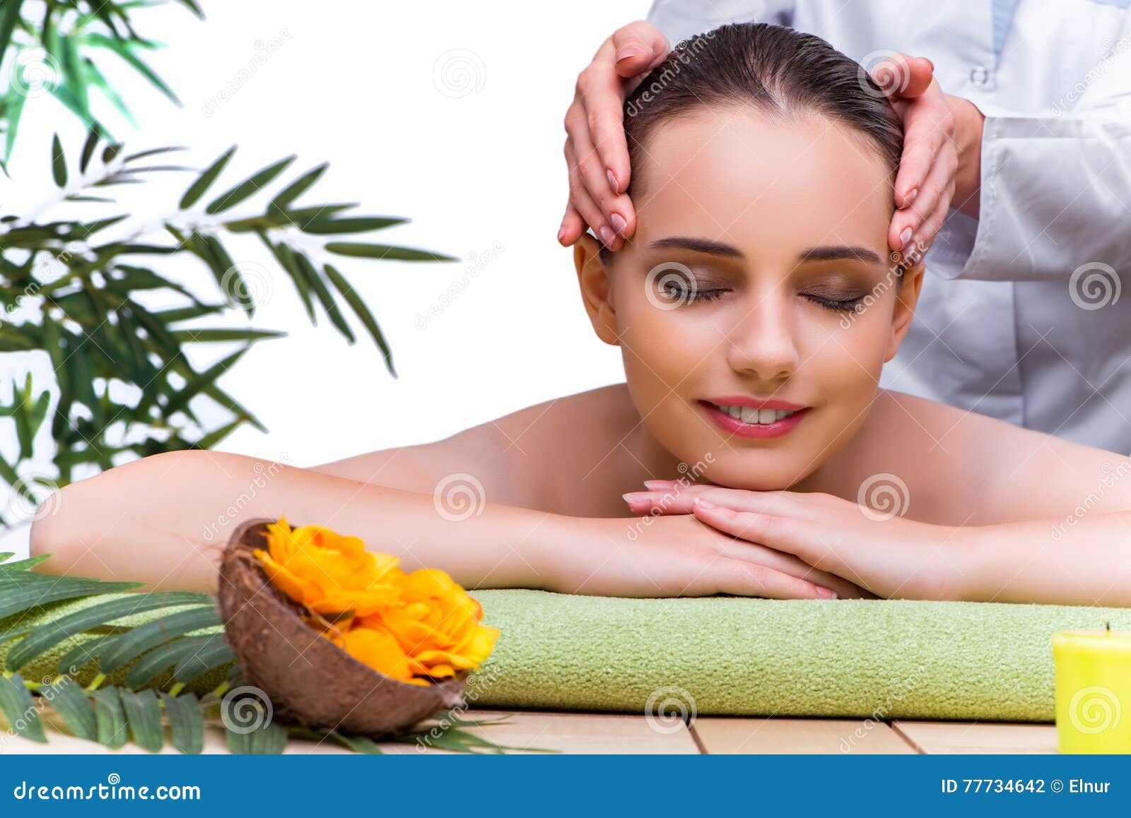 The Woman during Massage Session in Spa Salon Stock Photo - Image of ...