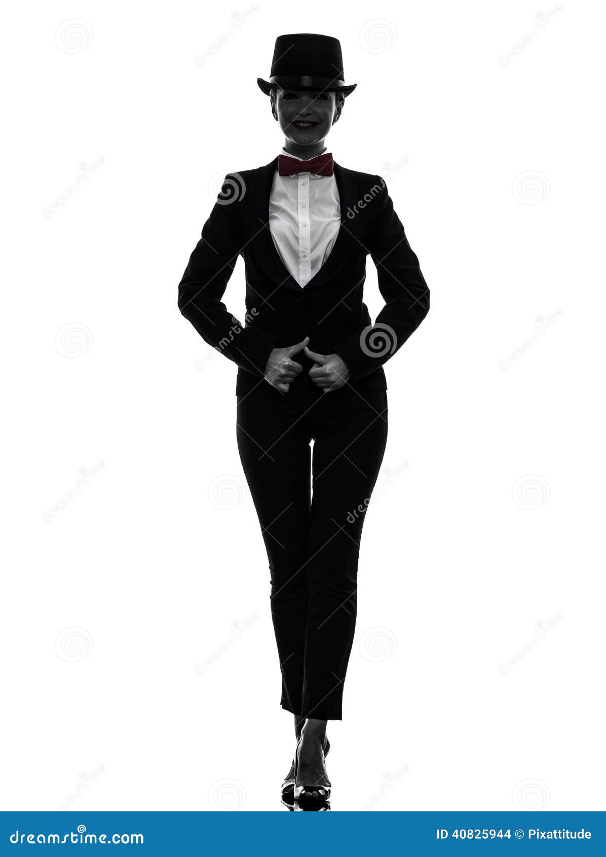 Woman Master Of Ceremonies Presenter Silhouette Stock Photo ...