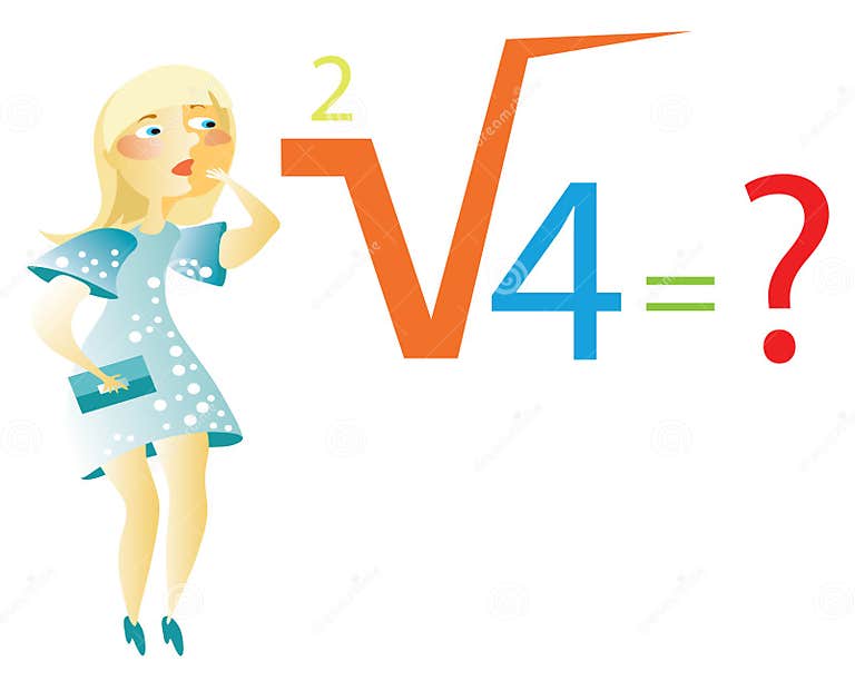 Woman and Mathematical Formula Stock Vector - Illustration of ...