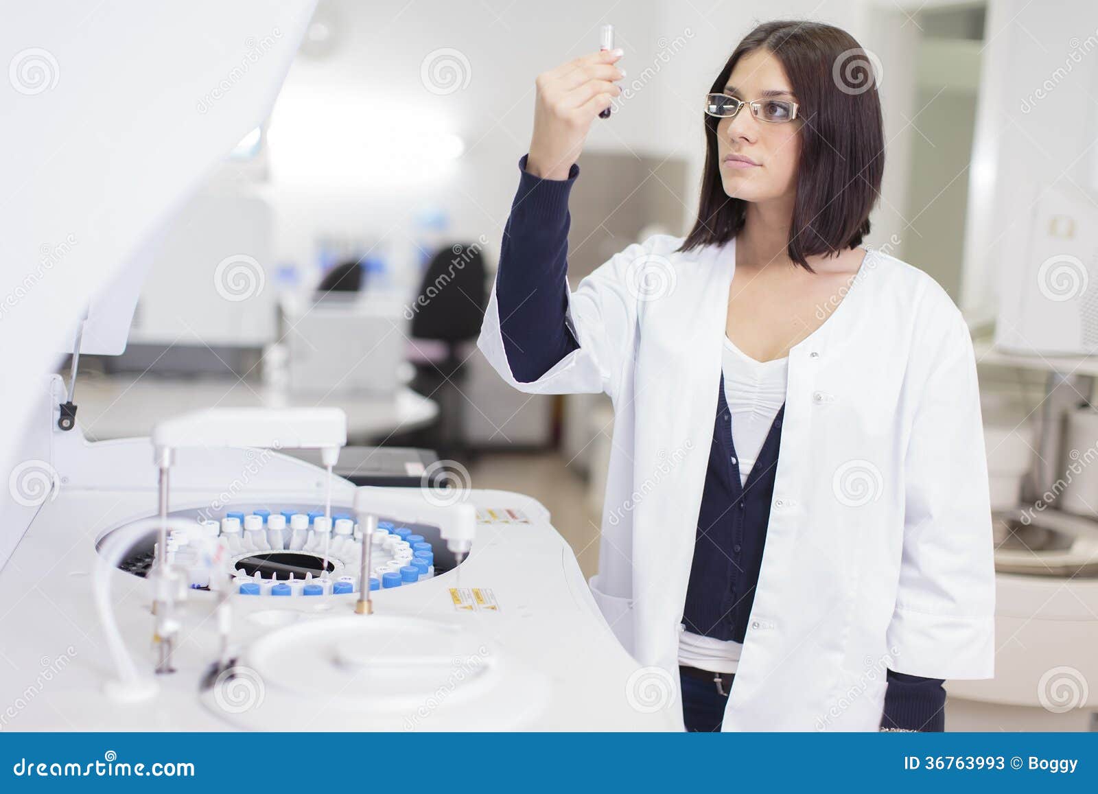 Woman in the Medical Laboratory Stock Image - Image of biotechnology ...