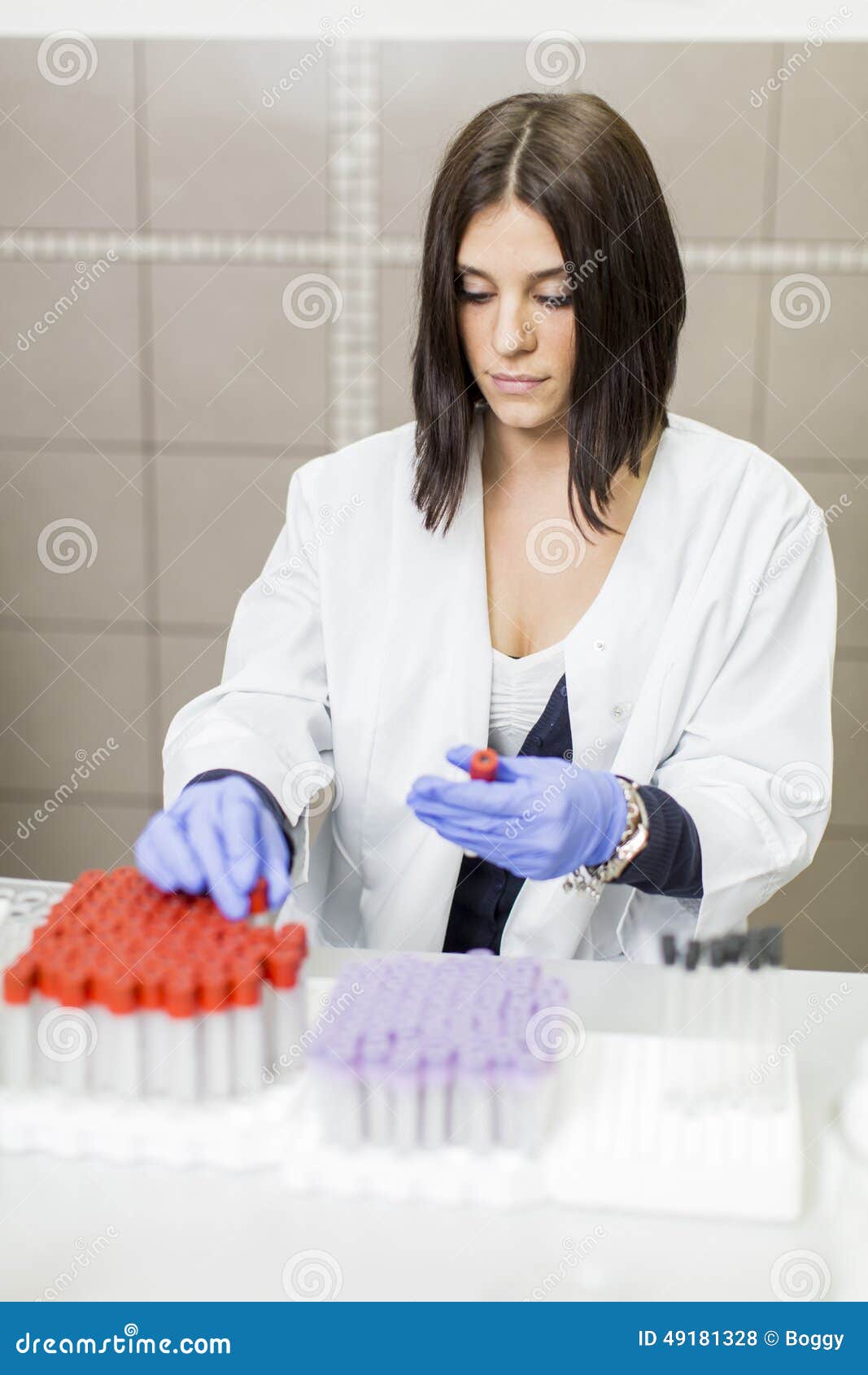 Woman in the Medical Laboratory Stock Photo - Image of liquid, glass ...
