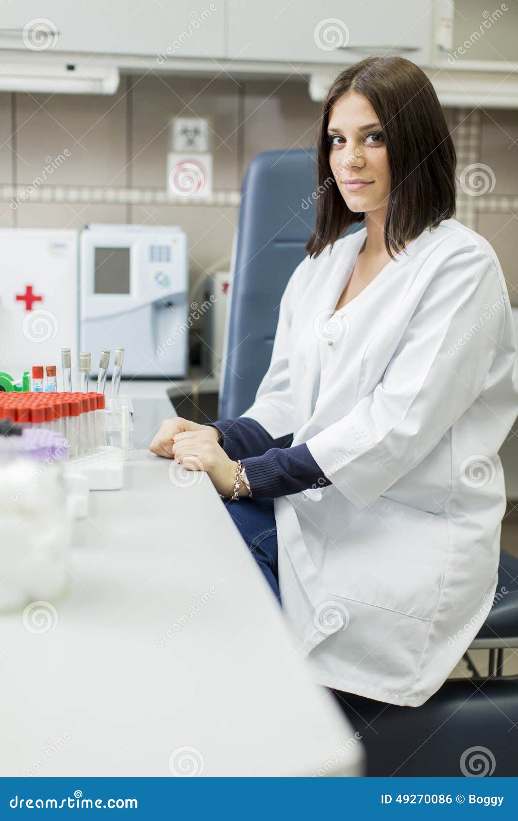 Woman in the Medical Laboratory Stock Photo - Image of blood, chemist ...