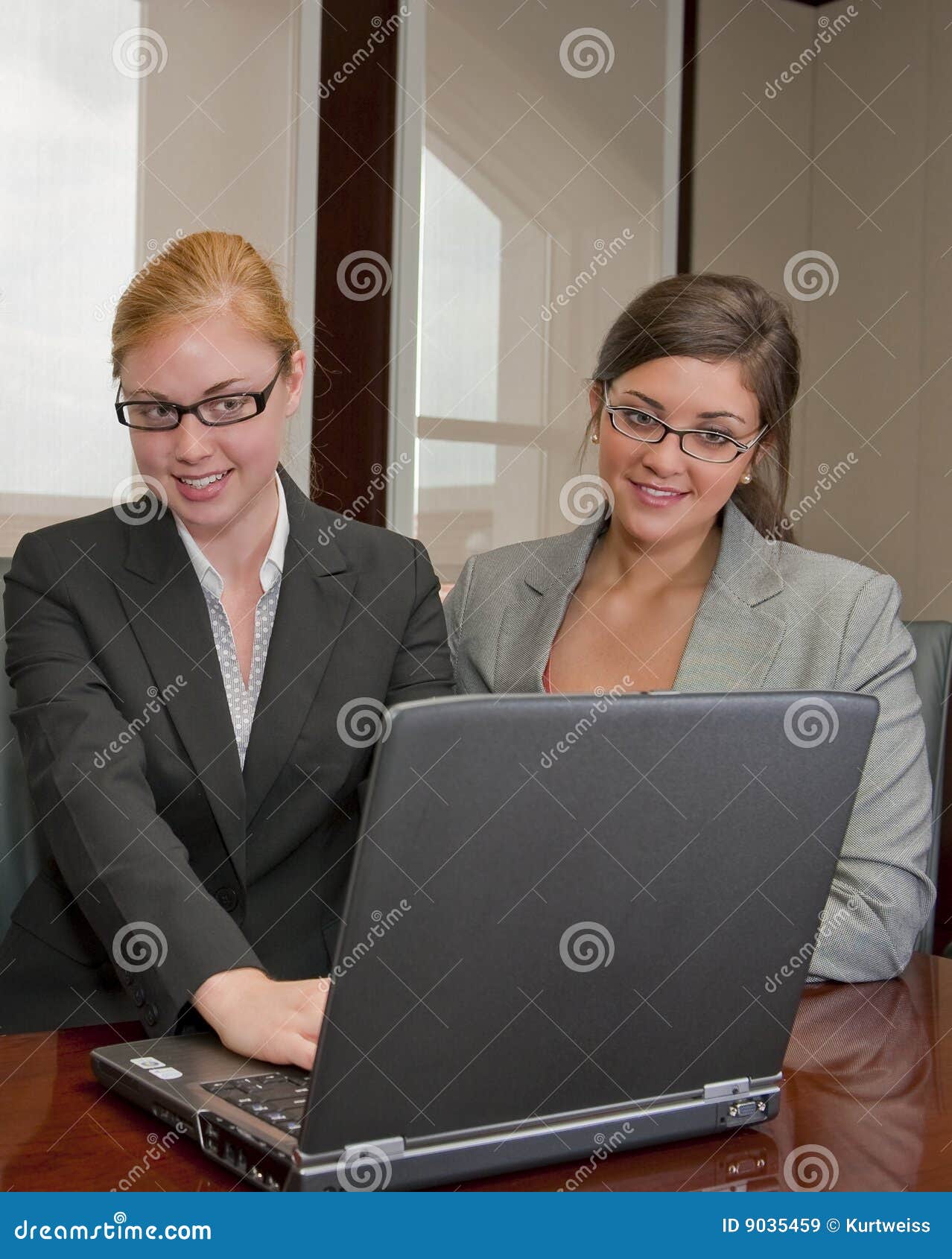 Woman Meeting at the Laptop Stock Image - Image of caucasian, female ...