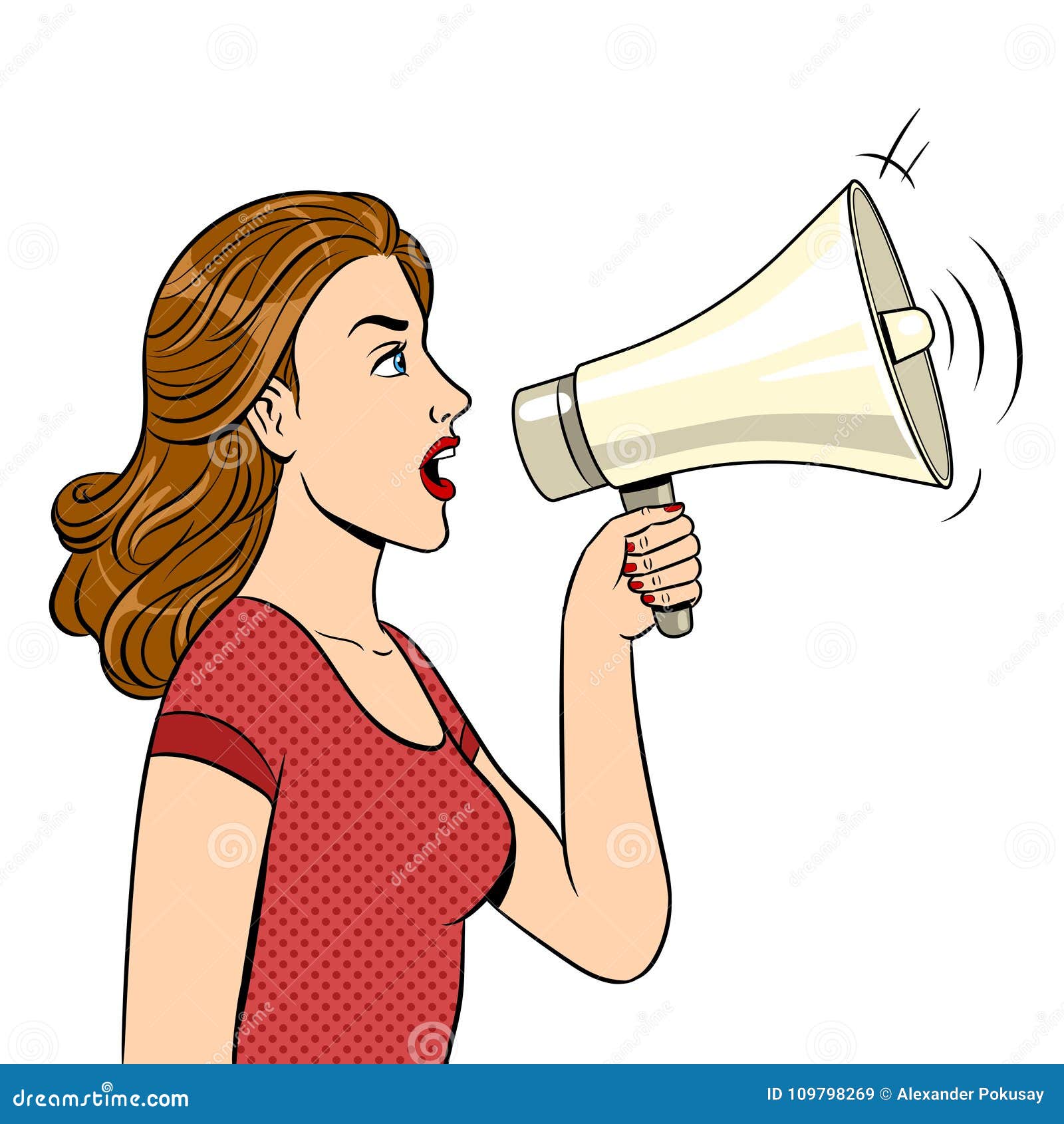 Woman with Megaphone Pop Art Style Vector Stock Vector - Illustration ... Woman with Megaphone Pop Art Style Vector Stock Vector - Illustration ...