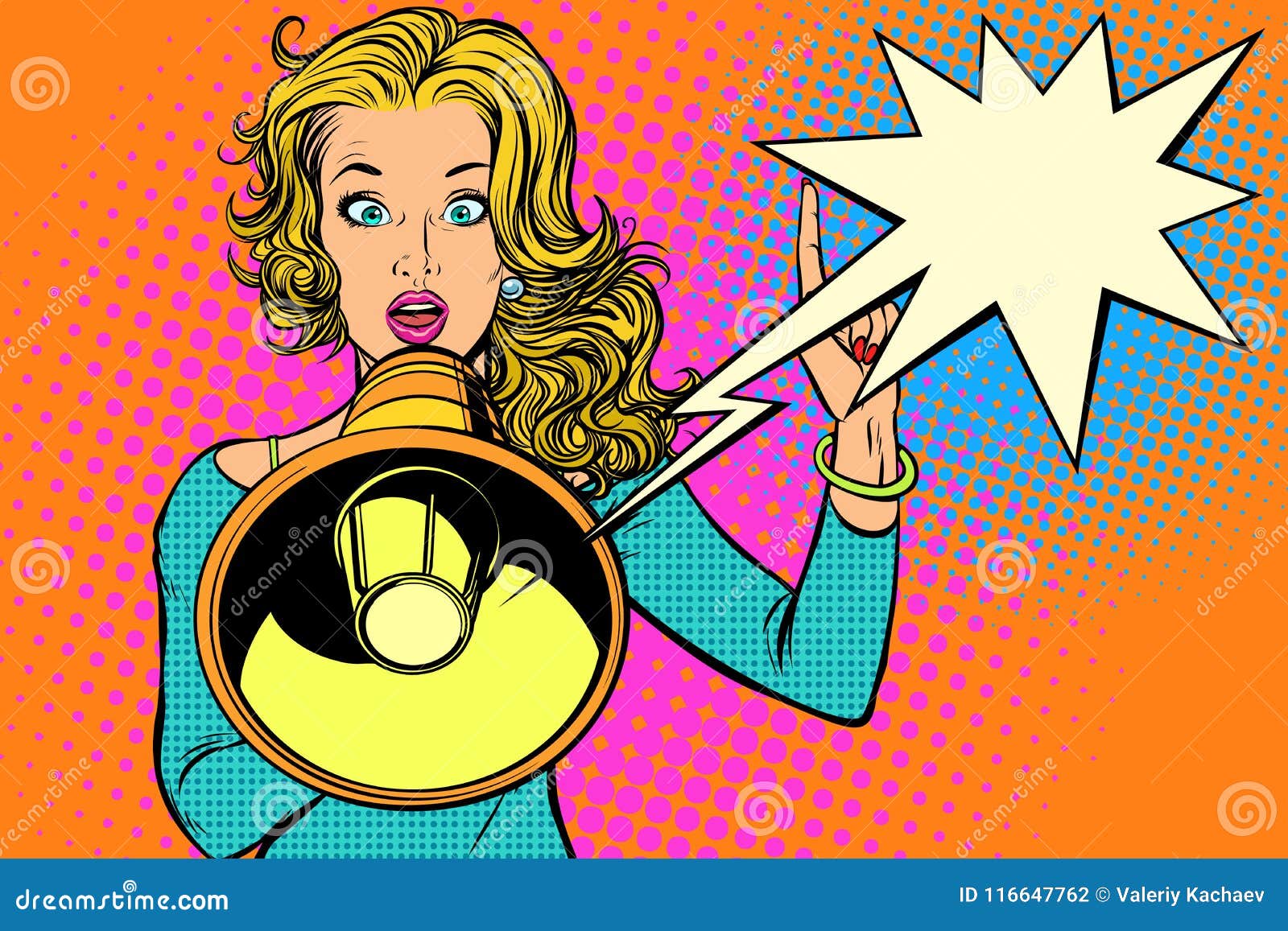 Woman with Megaphone, Protest or Advertisement Stock Vector ... Woman with Megaphone, Protest or Advertisement Stock Vector ...