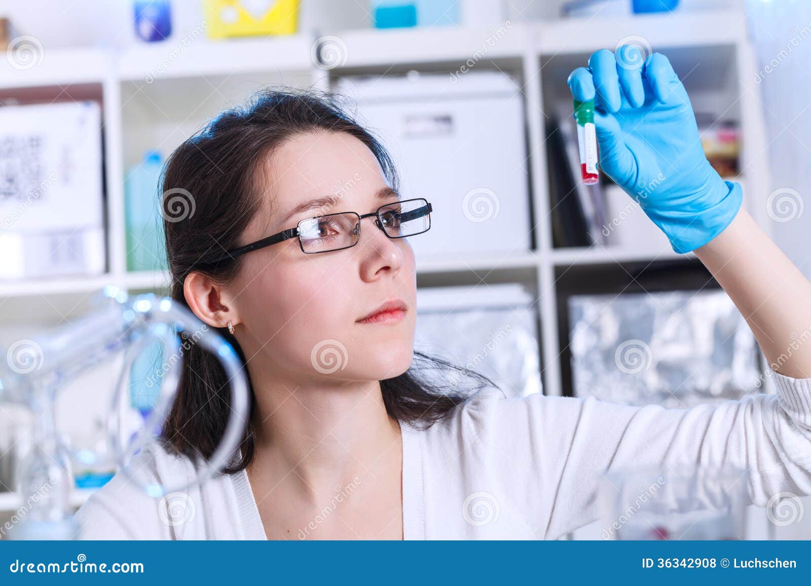Woman in the Microbiology Laboratory Stock Photo - Image of doctor ...