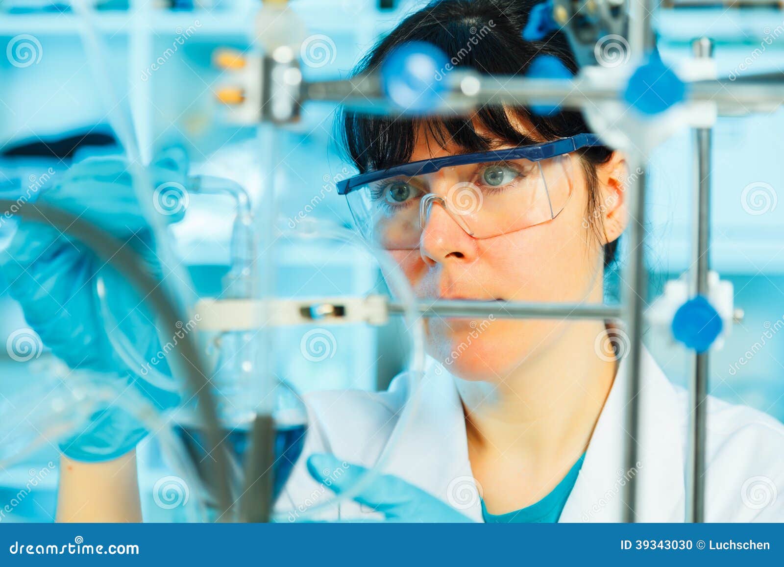 Woman in Microbiology Laboratory Stock Photo - Image of biotechnology ...