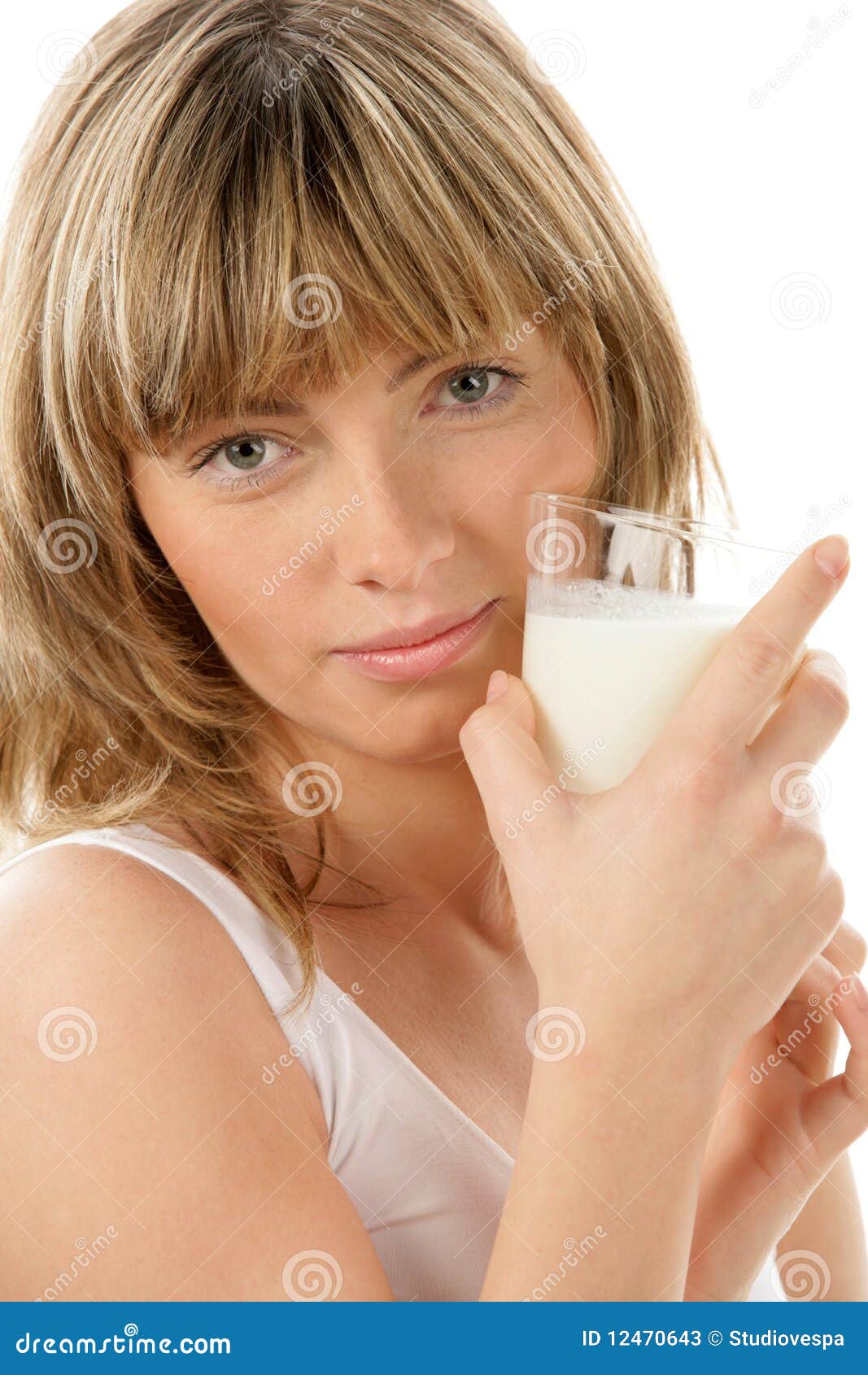 Woman with milk stock image. Image of friendly, adults - 12470643
