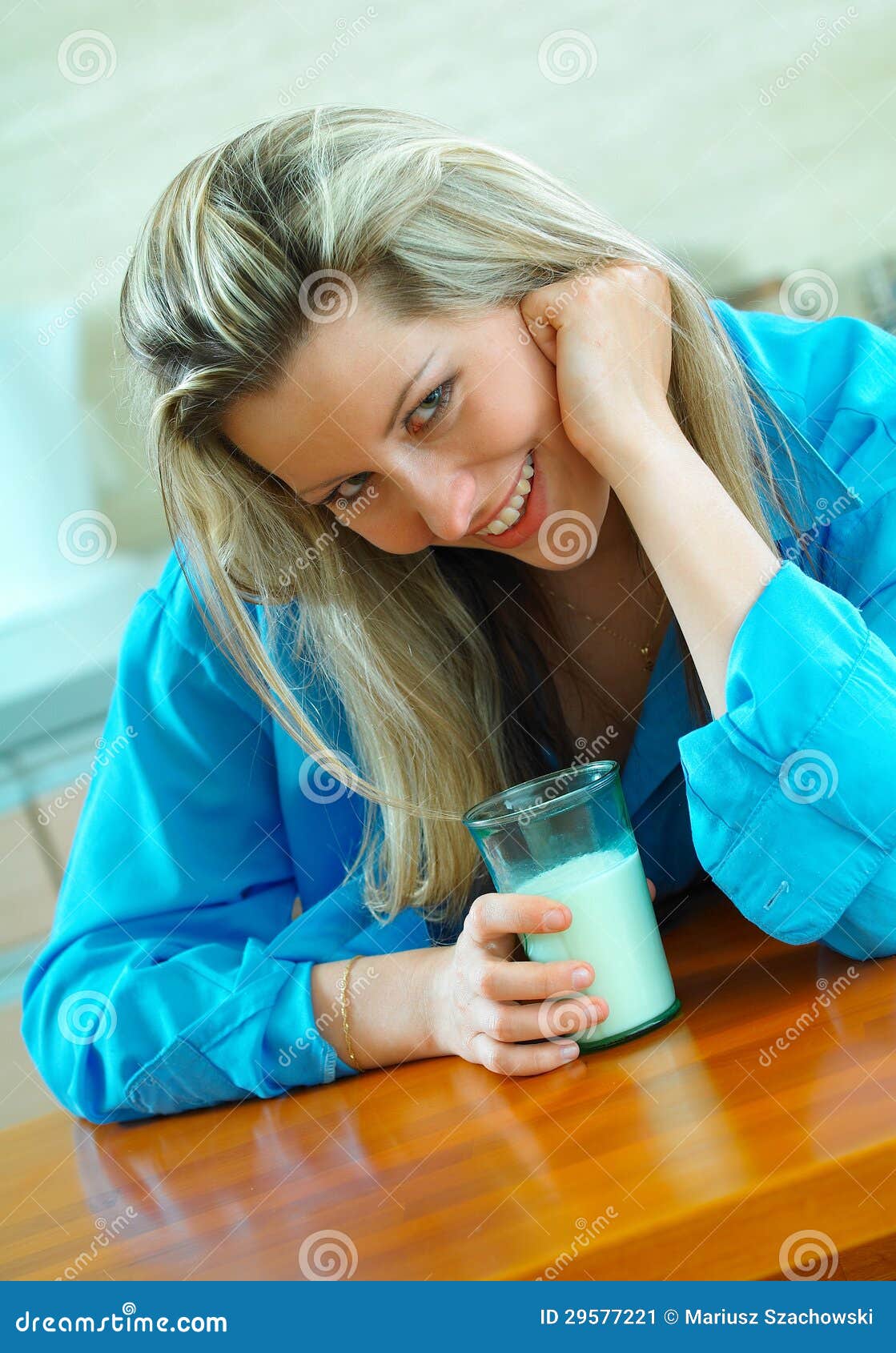 Woman with milk stock image. Image of sweet, portrait - 29577221