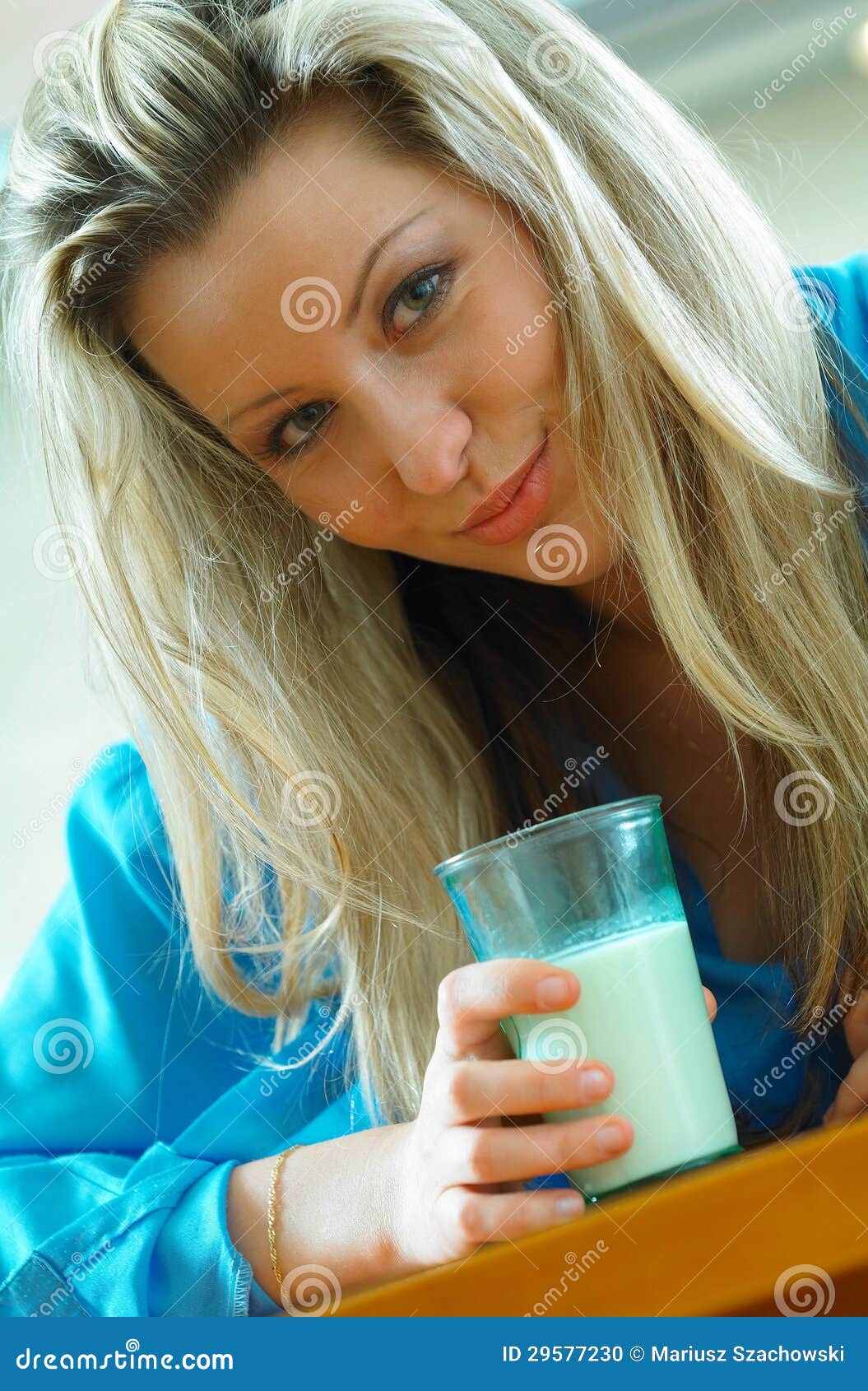 Woman with milk stock photo. Image of food, kitchen, portrait - 29577230