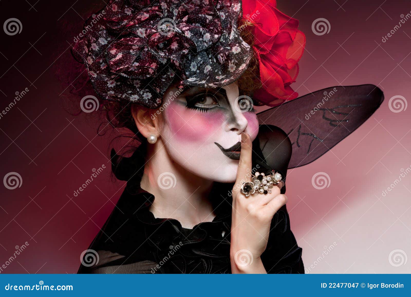 Applying Mime Makeup