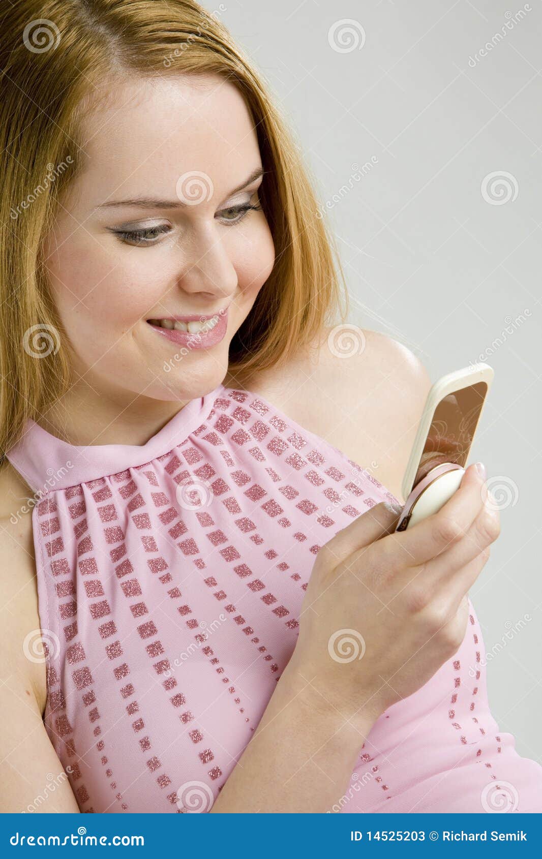 Woman with mobile stock image. Image of emotion, cellular - 14525203